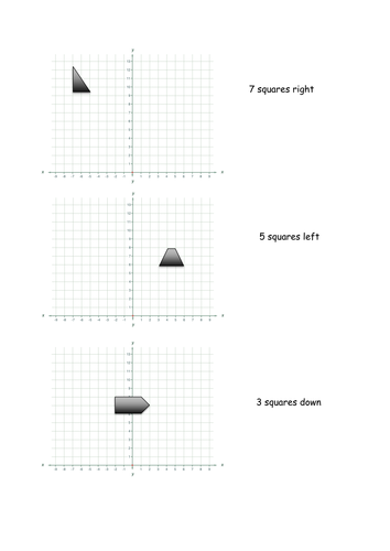 Translation of 2D shapes 1, 2 4 quadrants by wardy2 - Teaching ...