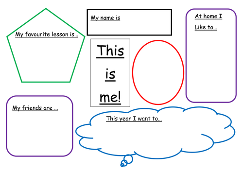 This is me worksheet by miss_tallulah - Teaching Resources - Tes