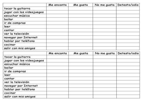 Resources for ¡Listos! 1.6.2 '¿Qué te gusta hacer en tu tiempo libre ...