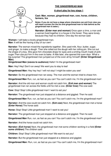 The Gingerbread Man (Musical Play for Ages 4-9) by Freddie Green ...