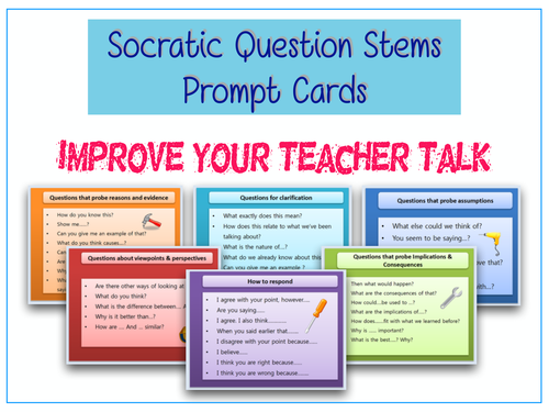 Socratic Question -Stem Cards by Notebookandpen - Teaching Resources - Tes