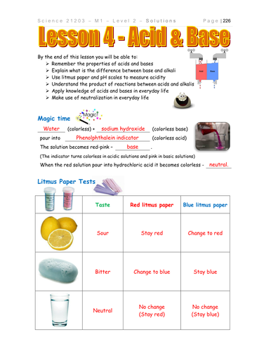 Acid-Base (Chemistry) by Teacher_Rambo - Teaching Resources - TES