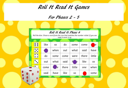 Phonics Tricky Word Game - Roll It Read It (Phases 2-5) by FunkyPhonics ...