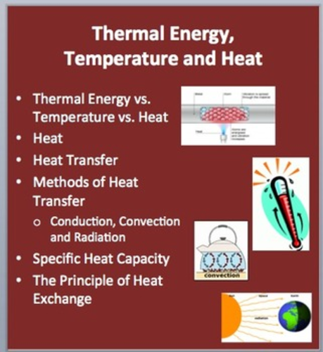 Thermal Energy, Temperature and Heat - Physics Lesson and Worksheet ... Thermal Energy, Temperature and Heat - Physics Lesson and Worksheet ...