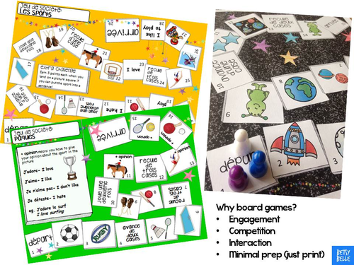 French Board Game: Sports by betsybelleteach - Teaching Resources - Tes