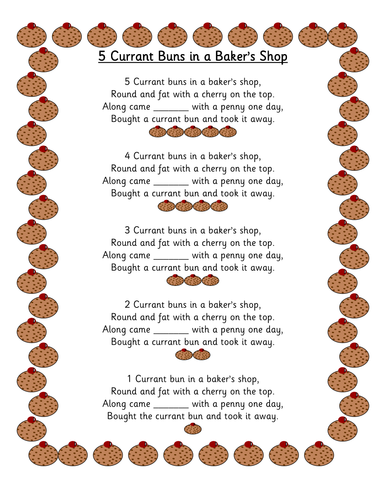 5 Currant Buns Resource Pack by smithy123 - Teaching Resources - Tes