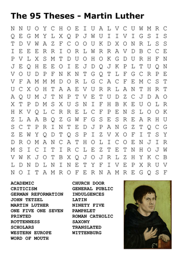 The 95 Theses - Martin Luther by sfy773 - Teaching Resources - Tes