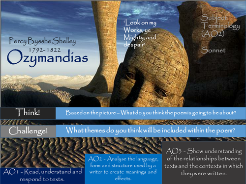 Ozymandias - Percy Shelley - AQA Poetry - Power and Conflict by ...