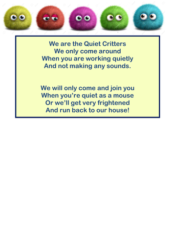 Quiet Critters poem by caitrionahansen - Teaching Resources - Tes