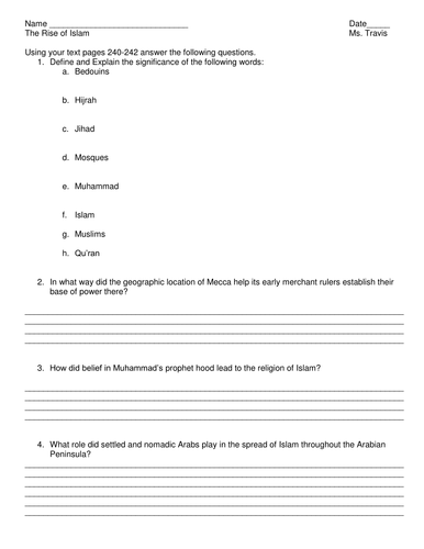 Primary medieval history (500 -1500) teaching resources: Middle East | TES