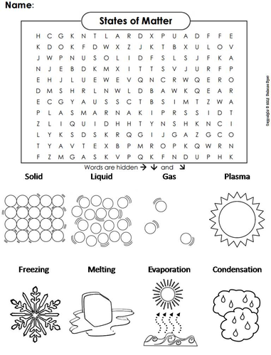 States of Matter Word Search by ScienceSpot - Teaching Resources - Tes
