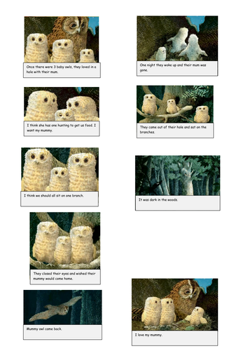 Owl Babies Story Ordering by lawlawz29 - Teaching Resources - Tes