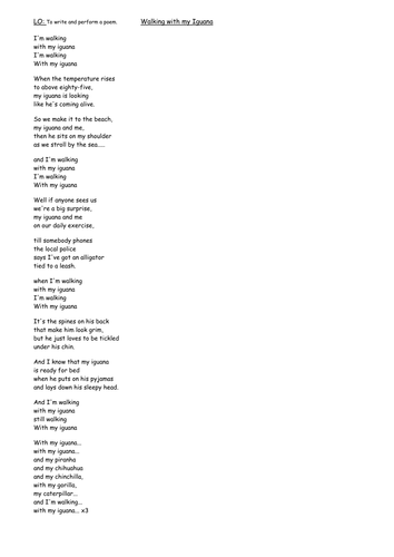 Year 5- Performance poetry by brougle - Teaching Resources - Tes