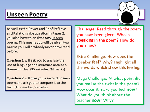 Unseen Poetry by Lead_Practitioner - Teaching Resources - Tes