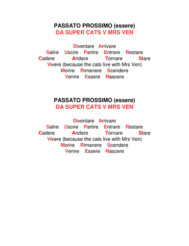 Secondary Italian resources