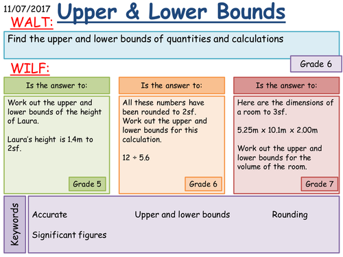 Upper and Lower Bounds by fintansgirl - Teaching Resources - Tes