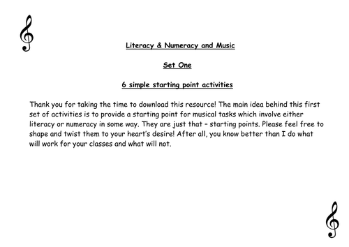 Primary music resources