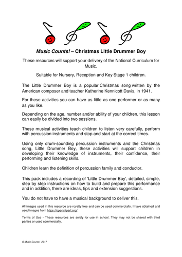 Early years music resources