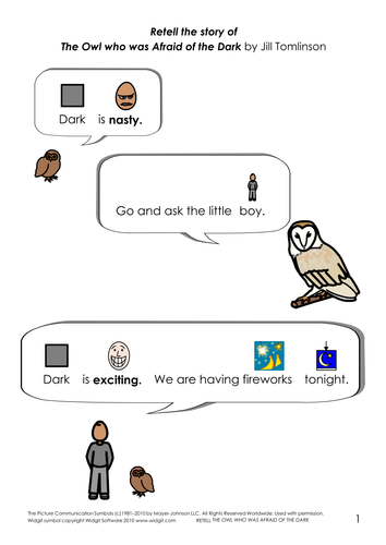 The Owl who was Afraid of the Dark - simplified by languageisheartosay ...