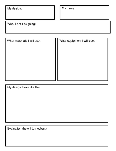 Design sheet Evaluation sheet by lamentations - Teaching Resources - Tes