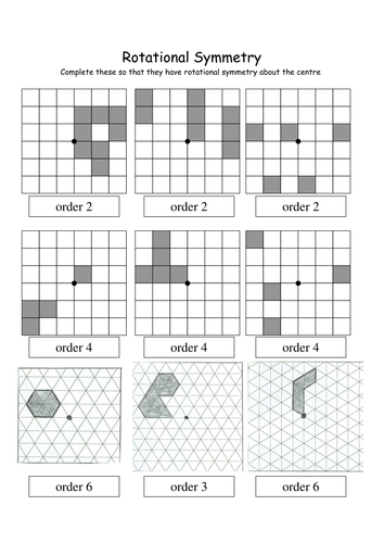 Gcseks3 Rotational Symmetry Worksheet By Tristanjones Teaching