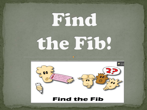 Find the fib! by postles - Teaching Resources - TES