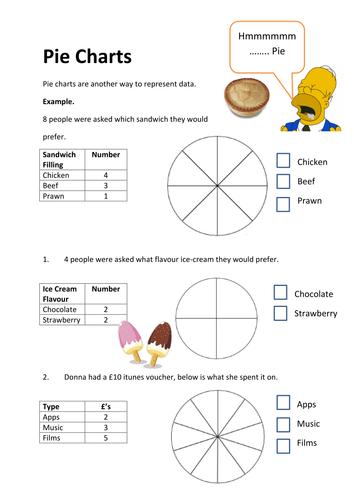 Pie Chart Worksheets Pie Chart Worksheets