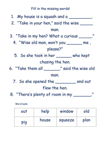 A Squash and a Squeeze worksheets by kuknunn - Teaching Resources - Tes