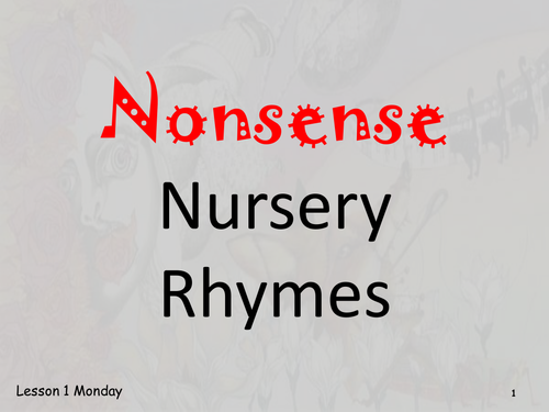 Nonsense Poetry By Choralsongster Teaching Resources Tes