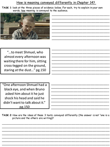 Boy in the Striped Pyjamas Chapter 14 by sez667 - Teaching Resources - Tes