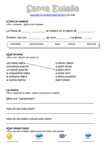 Fiestas: KS3 Spanish worksheets by KWrightson - Teaching Resources - Tes