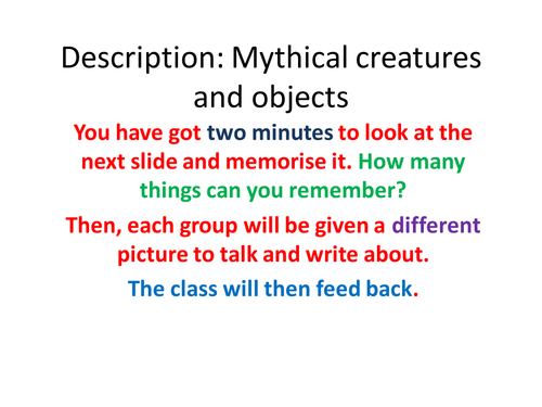 Mythical Creatures by andorian - Teaching Resources - Tes