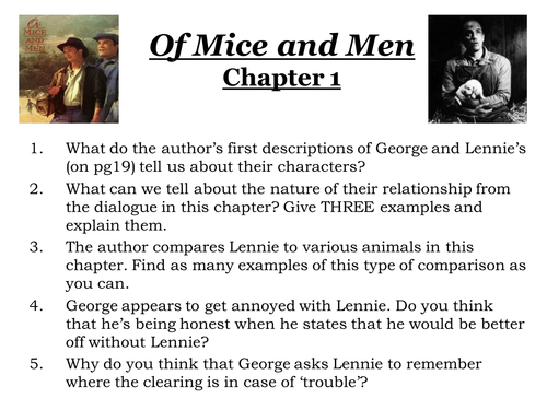 Of Mice And Men Character Studies By Theridgewayschool