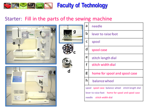 Sewing Machine Samples by finamar - Teaching Resources - Tes