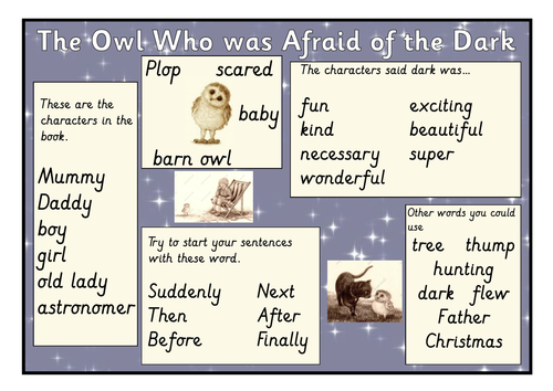 The Owl Who was Afraid of the Dark Word Mat by Bobs87 - Teaching ...