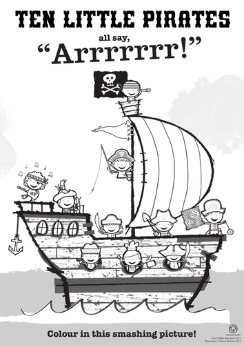 Ten Little Pirates Colouring-In by FranklinWatts - Teaching Resources - Tes