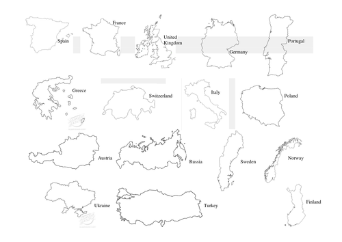 Maps of Europe outline. by sibrooks - Teaching Resources - Tes