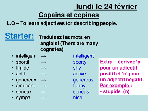 Personality adjectives by louisesunshine20 - Teaching Resources - Tes