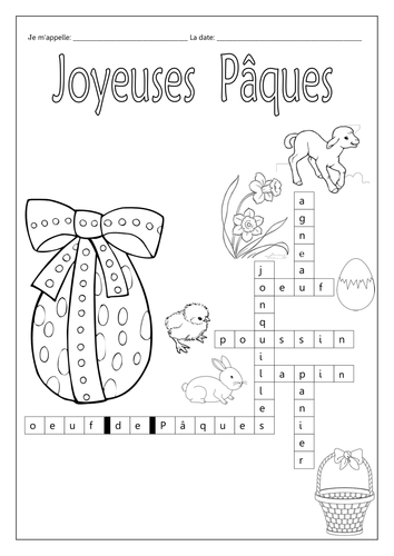 Les Mots Croisés de Pâques by labellaroma - Teaching Resources - Tes