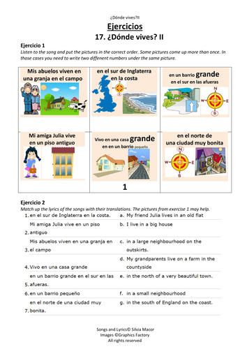 ¿Dónde vives? (Part 2) - Spanish song about living arrangements ...