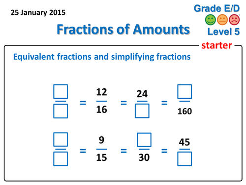 Finding a Fraction of an Amount | Teaching Resources