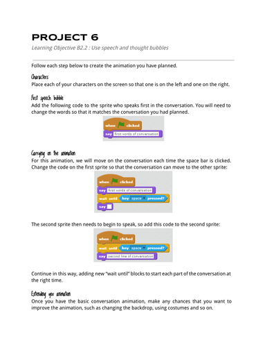 Code Lesson B2-2 Speech in Scratch | Teaching Resources