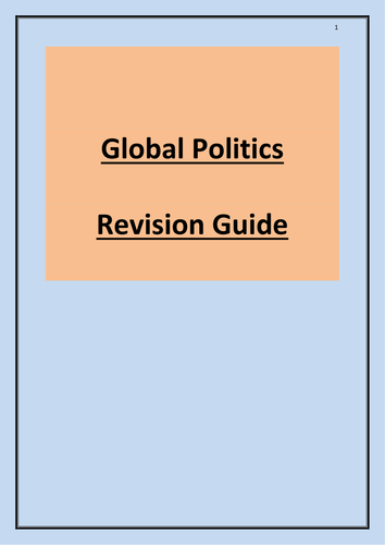 Global Politics Revision Guide | Teaching Resources