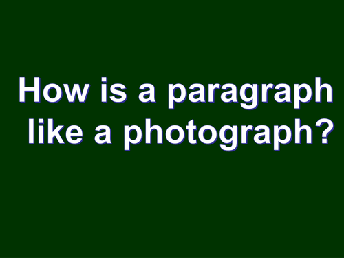 creative writing 5; crafting paragraphs | Teaching Resources