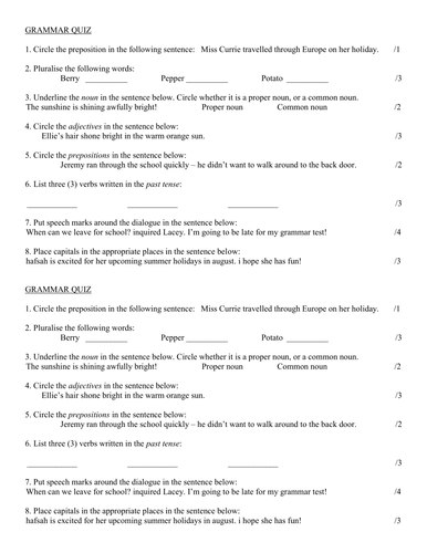 KS2 SATS Grammar Revision Quizzes (Pack 2) by vcurrie19 - Teaching ... KS2 SATS Grammar Revision Quizzes (Pack 2) by vcurrie19 - Teaching ...