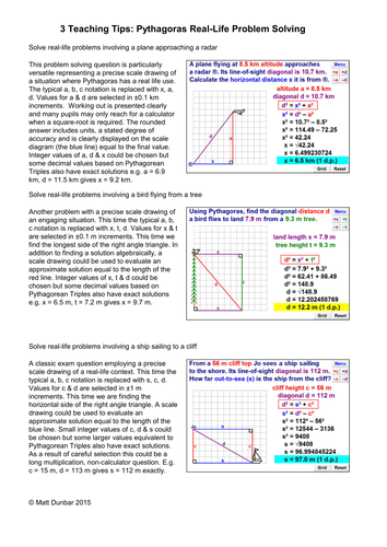 GCSE Higher Revision - 6.3. Applying Pythagoras' Theorem in Real-Life ...