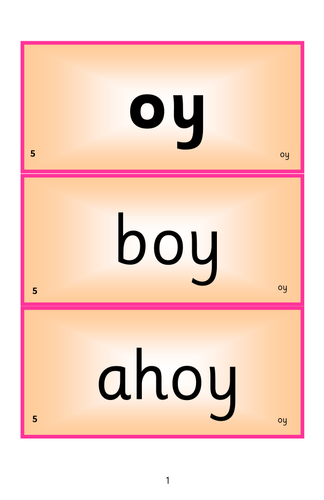 Phase 5: oy grapheme: cards, games, activities | Teaching Resources