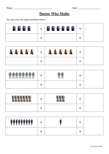 Doctor Who Addition (Number Bonds To 10) | Teaching Resources