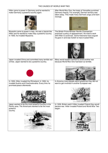 Causes of World War Two | Teaching Resources Causes of World War Two | Teaching Resources