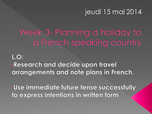 Project: portfolio de vacances | Teaching Resources